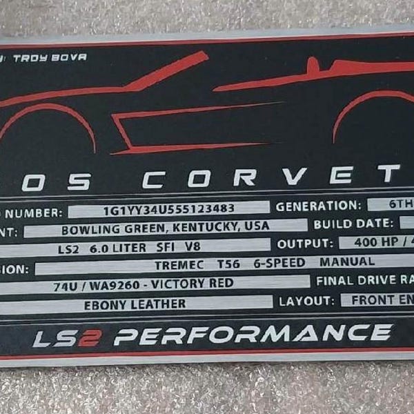 Ford Mustang S197 Custom Aluminum Engine Bay Dress up Plaque Car Show ...