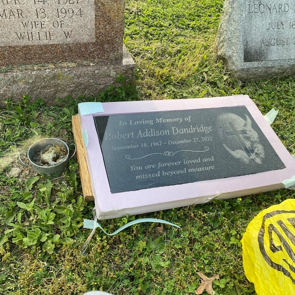 Personalized 8x12x1 Granite Memorial Headstone, Memorial Marker, Grave ...
