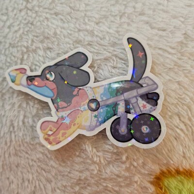 Disability Pride Stickers Shark, Dog, Cat Designs Holographic Sticker ...
