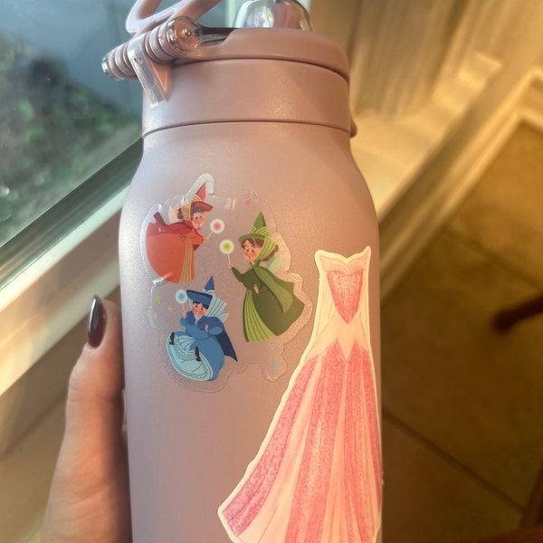 Good Fairies Flora Fauna Merryweather Transparent Laptop Stickers ...