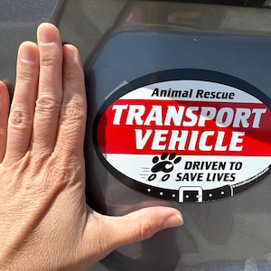 VEHICLE SIGN Animal Rescue in Progress 17x11.5 Oval - Etsy