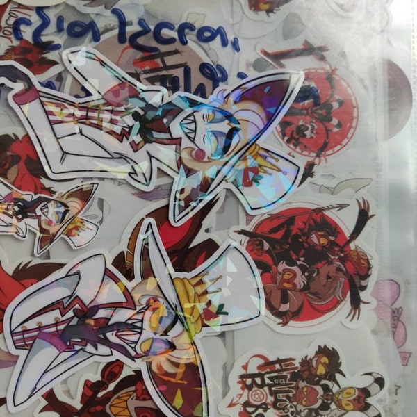 Hazbin Hotel Lucifer Sticker 4 Hazbin, Glitter, Laminated, Lucifer ...