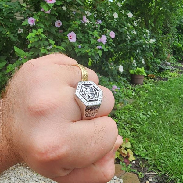 Sun Moon Star Ring, Sun and Moon Ring, Stainless Steel Ring, Unisex ...