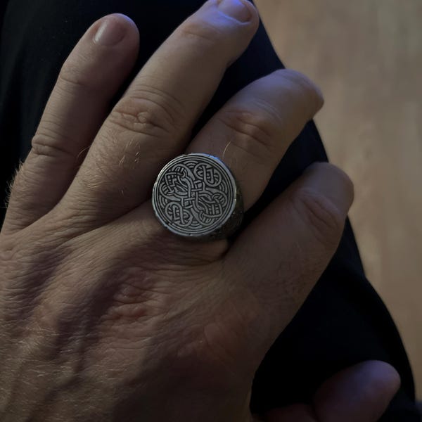 Viking Silver Ring, Brutalist Men Ring, Sterling Silver Band - Etsy UK