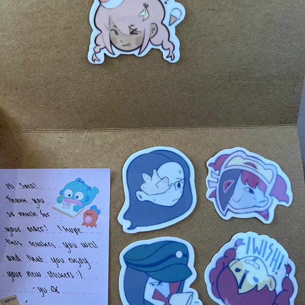 Coral Glasses, Taski Maiden, Ena, Mitu Glossy Sticker, Ena Dream BBQ, 2 ...