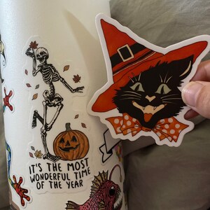 Stay Positive Skeleton Sticker Halloween Sticker Skeleton - Etsy