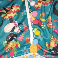 Luna Moth Witch Moon Star Fringe Kimono, Teal Fortune Teller Oracle ...