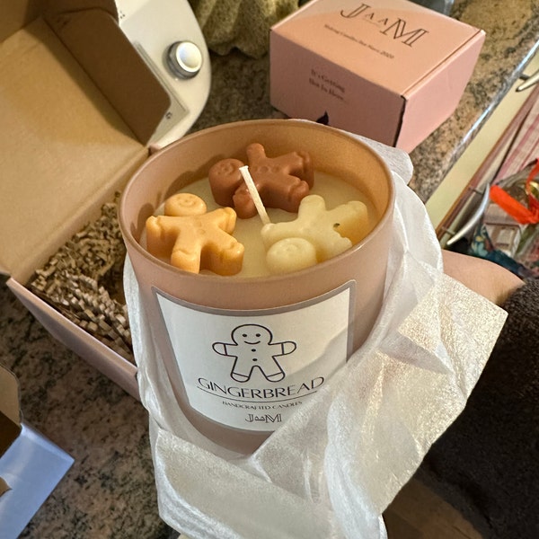 Gingerbread Candle. Candle. Candle Gift. Christmas Candle. Gingerbread ...