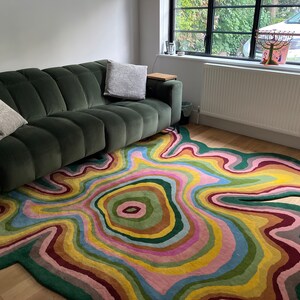 Luxurious Middle Arena Hand Tufted 100% Woolen Area Rug for Hall ...