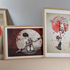 Shibari Heart Shibari Art Illustration Fineart Print - Etsy