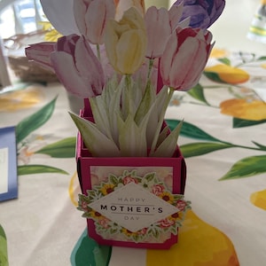 3D Pop up Handmade Custom Tulip Card for Any Special Occasion, Mothers ...