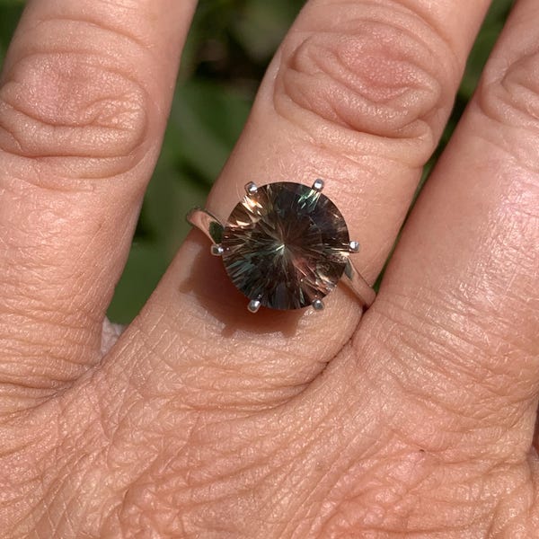 Oregon Sunstone - Sterling Silver Ring - Oregon Sunstone Ring - Red and ...