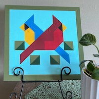 Blue Bird, Barn Quilt Pattern, Barn Quilt Instructions, Wood Barn Quilt ...