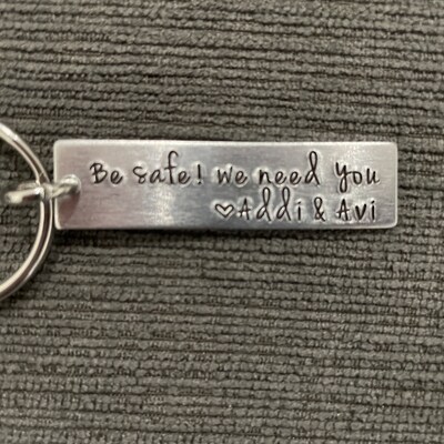 Drive Safe and Be Careful With Initials Customizable Hand Stamped Light ...