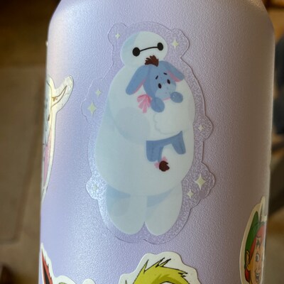 Baymax With Eeyore Plushie Transparent Laptop Sticker/ Big Hero 6 Pooh ...