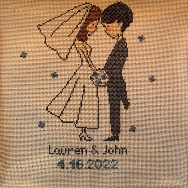 Wedding Sampler Cross Stitch Pattern, Modern Cross Stitch, DIY Instant ...