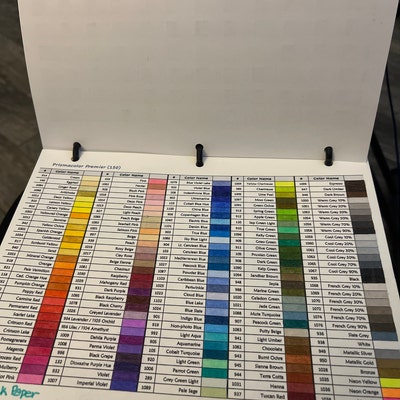 Prismacolor Premier 150 Colored Pencil Set PDF DIY Color Chart / Swatch ...