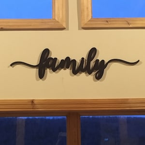 Family Word Cut Out Family Sign Wooden Letters Family Cutout Family ...