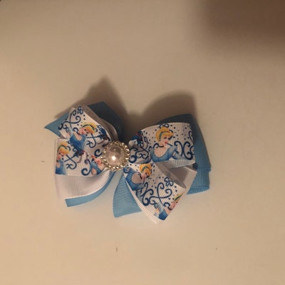 Cinderella Hair Bow Disney Hair Bows Disney Princess Hair Bows Blue ...