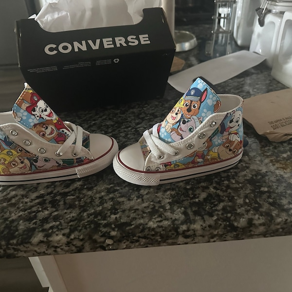 Custom Paw Patrol Converse Sneakers: Handmade Birthday Gift - Etsy