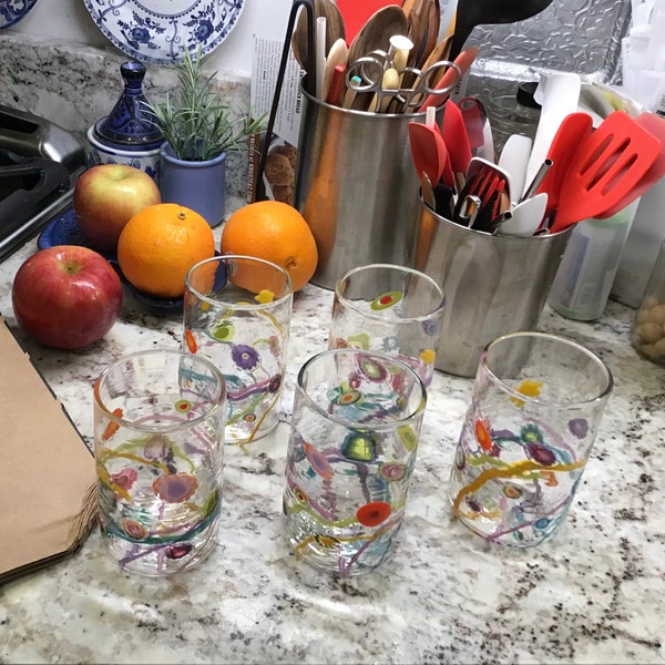 1,single Party Glass. Hand Blown Fun Glassware. Happy Glass,great for ...