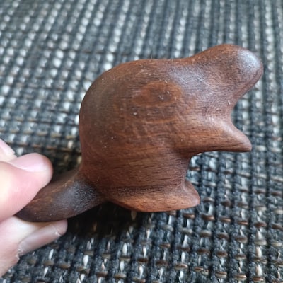 Wooden Beaver Toy Beaver Figurine Woodland Animals Fall Aesthetic ...