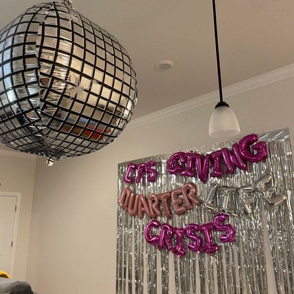 It's Giving Quarter Life Crisis Balloon Banner 25th Birthday Party ...