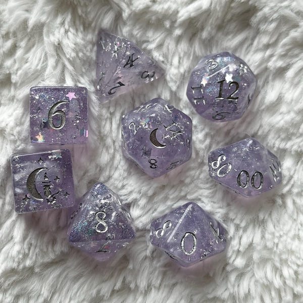 Pine Cone and Feather Wisps Dnd Dice Set, Polyhedral Dice, D&D Dice ...