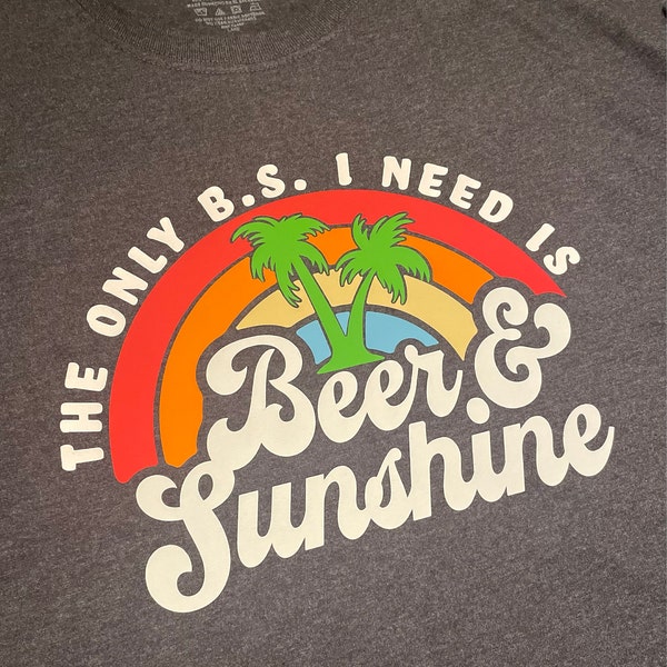 Beer and Sunshine SVG Cut File for Cricut, Summer Saying, the Only B.S ...