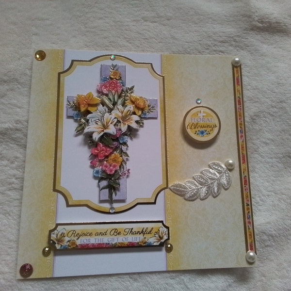 Handmade Raised Foiled White Raven Birthday/inspirational Card,large ...