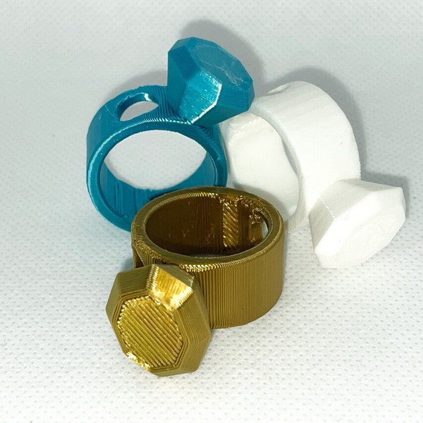 Diamond Ring Straw Topper Straw Buddy STL File for 3D Printing ...