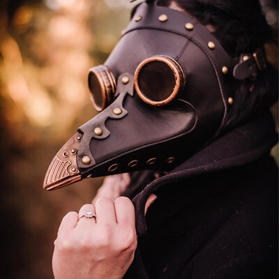 Black Plague Doctor Bird Mask Steampunk Raven Mask Costume Cosplay ...
