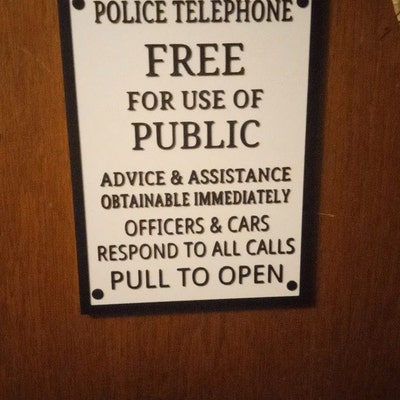 Police Box Windows 3d Printed Blue and White 7.25x9.5 - Etsy