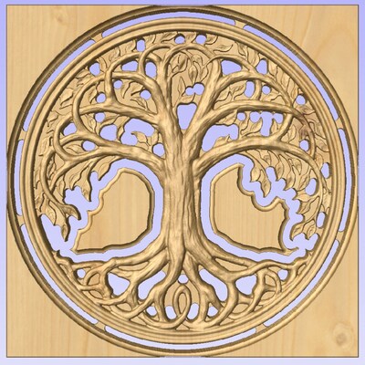 Tree of Life, 3D STL Model for Cnc Users, CNC Router Engraver, V-carve ...