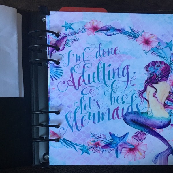 Mermaid Planner Dividers / Personal Planner / A5 Planner / Planner ...