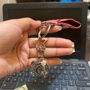 Silver Spider Web Keychain / Bag Charm - Etsy