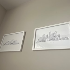 Dallas Texas Line Drawing Dallas Skyline Drawing Dallas - Etsy
