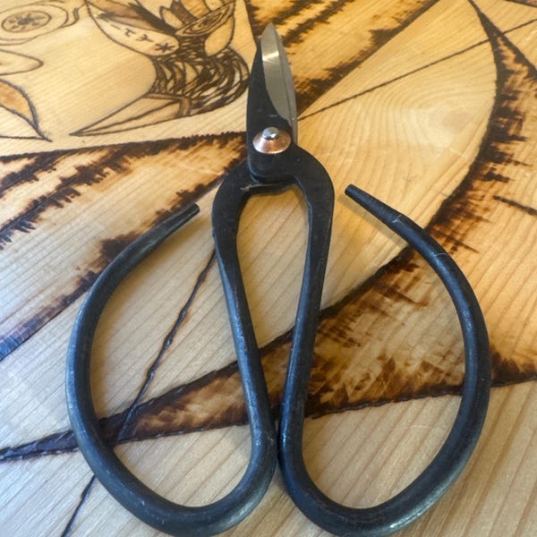 Hand Forged Scissors Primitive Style Leather Scissors - 4 to Choose ...