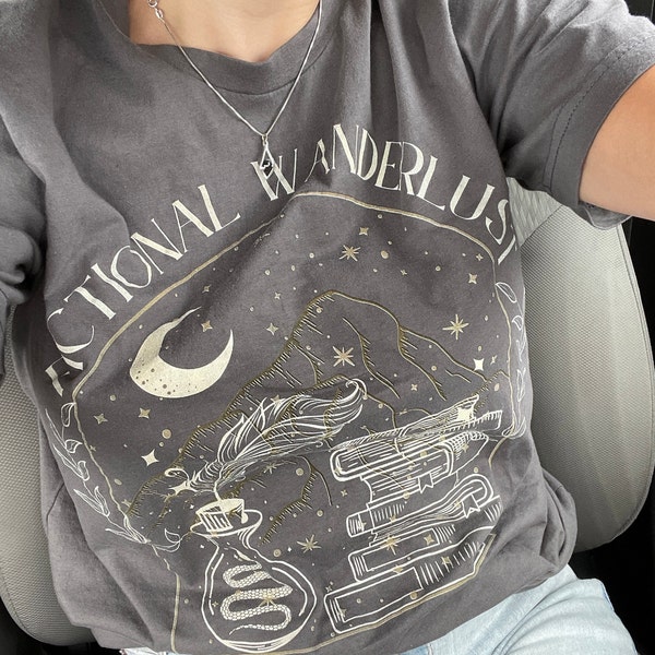 Fictional Wanderlust Shirt Poet Shirt Literary Shirt Bookish Shirt Bookcore Shirt - Etsy