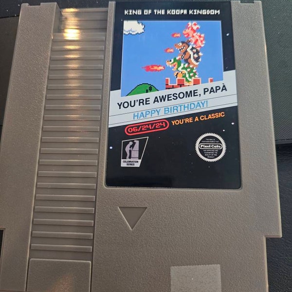 Custom Super Mario Father's Day Card | Real Game Cart - Etsy