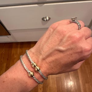 Made on Cape Cod, Bracelet Made in Sterling Silver With Double 14k ...