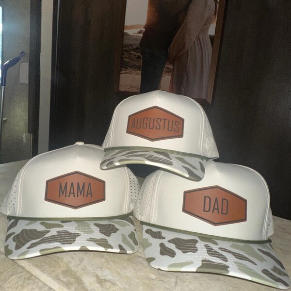 Toddler Hat | Duck Camo | Rectangle Cursive | Dad and Son Hat | Dad ...