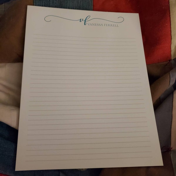 Personalized Monogram Writing Sheet - Customized Script Monogram ...