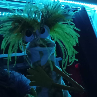 Puppet, Hand and Rod, With 2 Feather Plumes and 1 Hand Rod. Adult Size ...