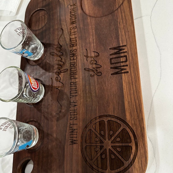 Personalized Wood Flight Board Cutting Charcuterie Engagement Wedding ...