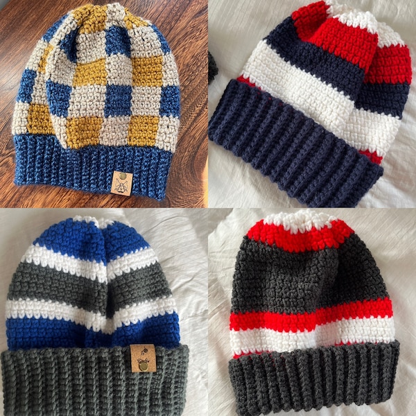 Crochet Hat Pattern/ Rustic Buffalo Plaid Hat - Etsy