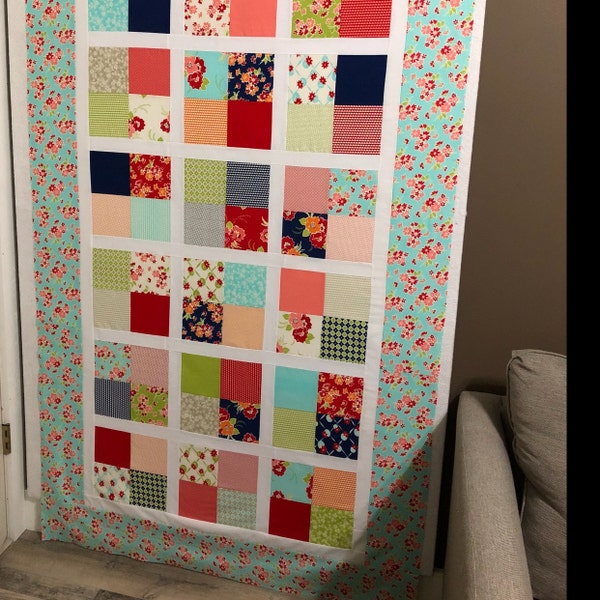Scrap Quilt, Bohemian Quilt, Quilt for Sale, Lap Quilt, Throw Quilt, Finished Quilt, Handmade ...