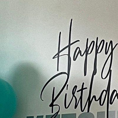 Happy Birthday Decal Happy Birthday Party Backdrop Happy - Etsy