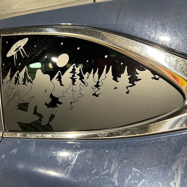 UFO Cow Beaming Down Vinyl Decal – Compatible With Forester-style ...