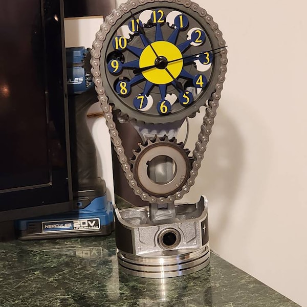 Red Gear Wall Clock, Made With Chevy Small Block Timing Set - Etsy